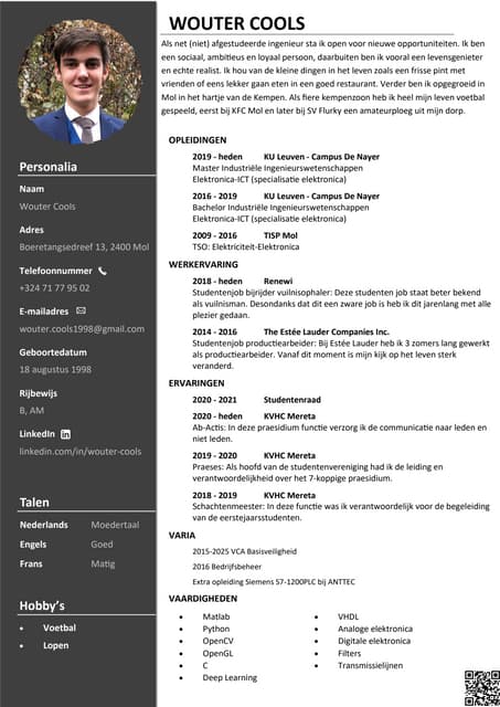 CV CORNELIS Julian (Ndls sept15) | PDF