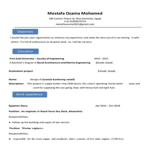 Ahmed Mohamed CV | PDF