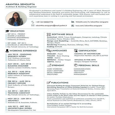 Curriculum Vitae- Abantika Sengupta | PDF