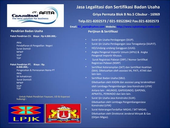 CV. AFITA Consultant | PPT