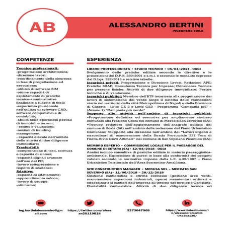 CV-Alessandro Bertini | PDF