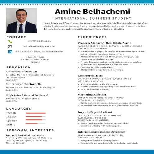 CV Amine Belhachemi | PDF