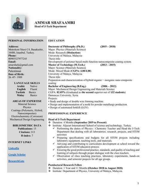 Curriculum vitae | PDF