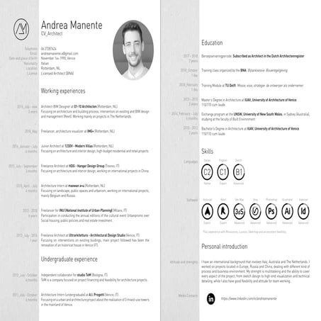 CV - Andrea Manente 2018 | PDF | Technology & Computing