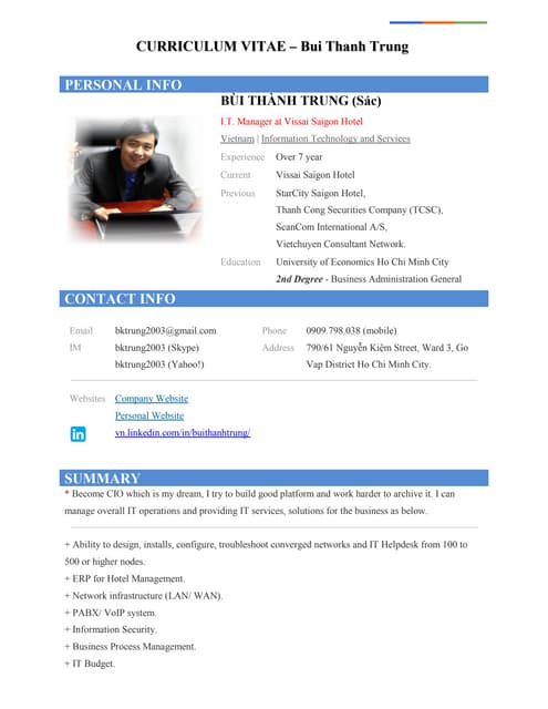 Resume (Vu Ngoc Quang) | PDF