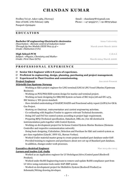 Tamer Ellaithy,Electrical - curriculum vitae. pdf | PDF