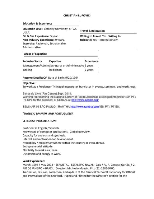 RESUME GUSTAVO PONCE 2016 | PDF