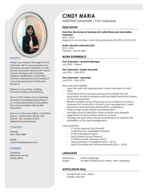 Du, Neilbon Queenie CV | PDF