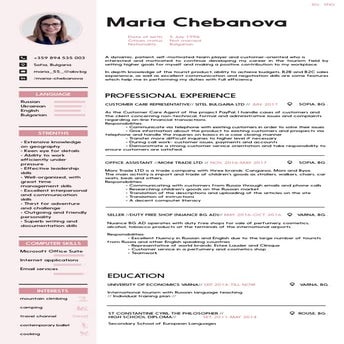 Maria Chebanova CV english | PDF