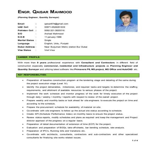 CV Engr Qaisar Mahmood | DOCX
