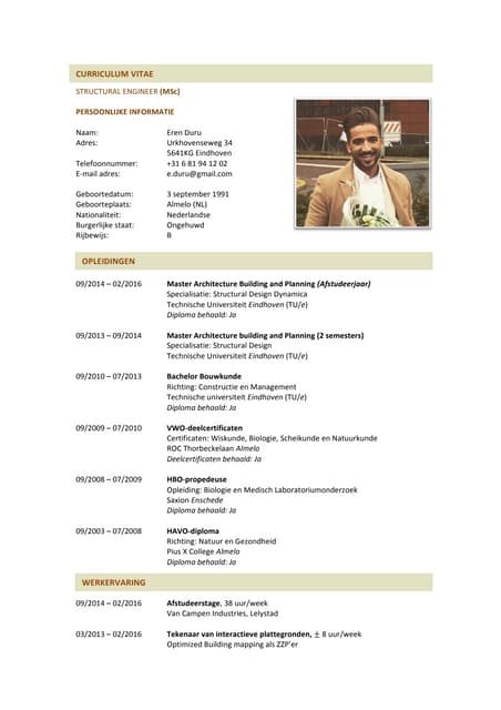 Curriculum vitae 2014 | PDF