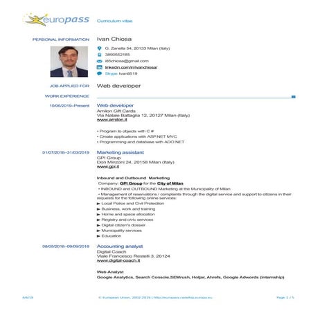 CV Europass-en | PDF