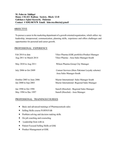 Cv faheem- | PDF
