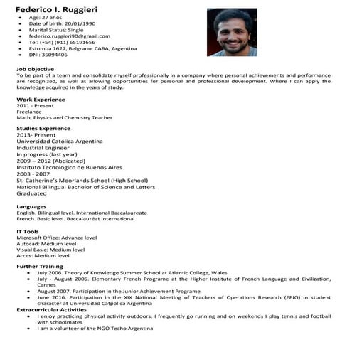 english cv | DOC