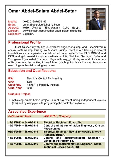 CV M. ismail | DOC | Computing | Technology & Computing