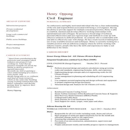 Cv henry oppong | PDF