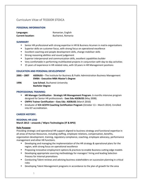 Paul's updated CV | PDF