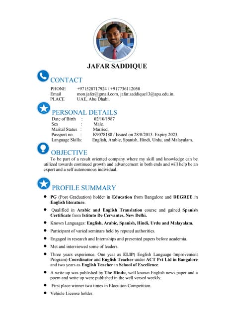 Safaa cv (1) | DOCX | Professional School | Postgraduate Education