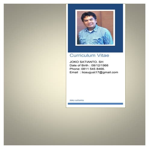 Cv jk-2016 - 08115458466 | PDF