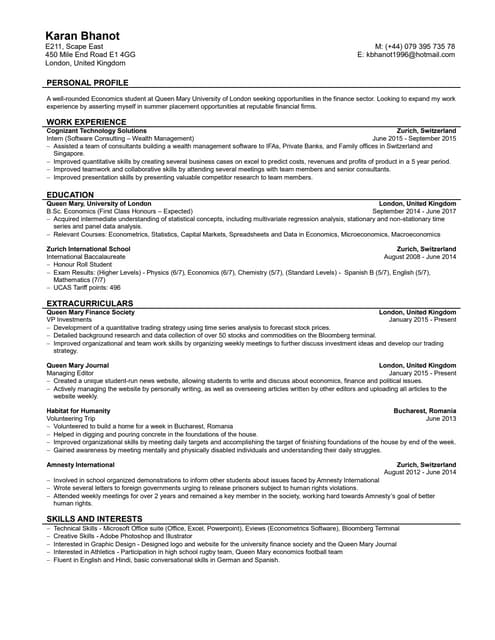 Teddy James CV 2017 | PDF