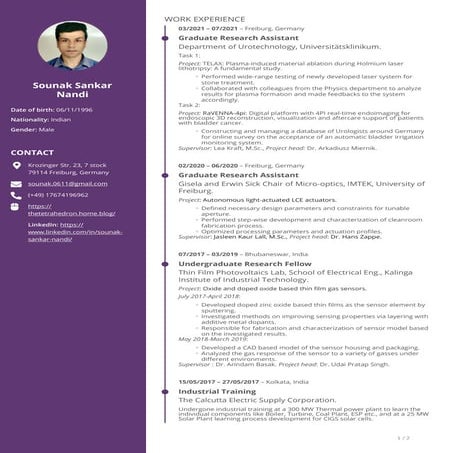 Curriculum vitae(CV) | PDF