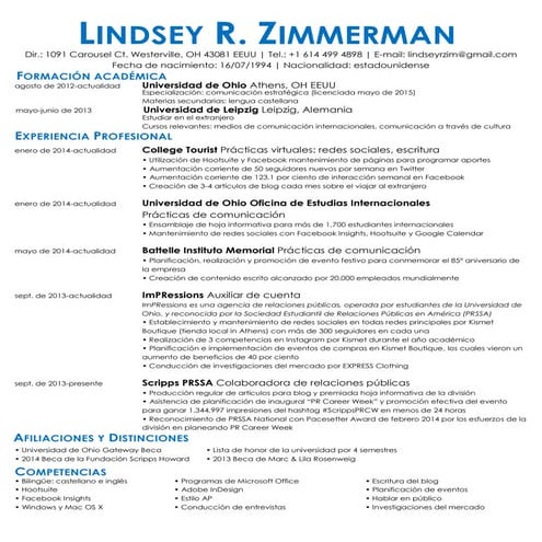 Lindsey Zimmerman presentations