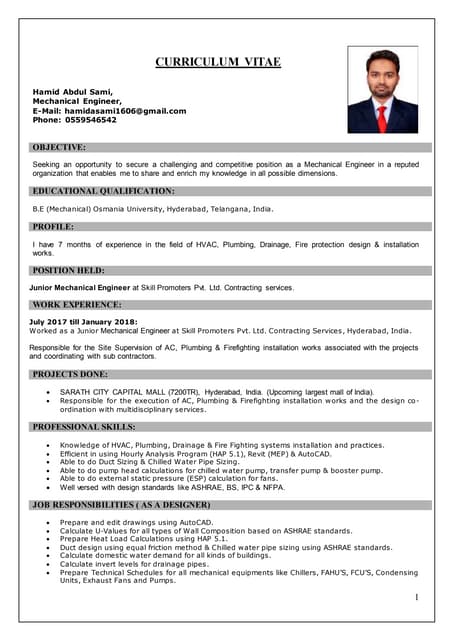 Mechanical engineer - Resume | PDF
