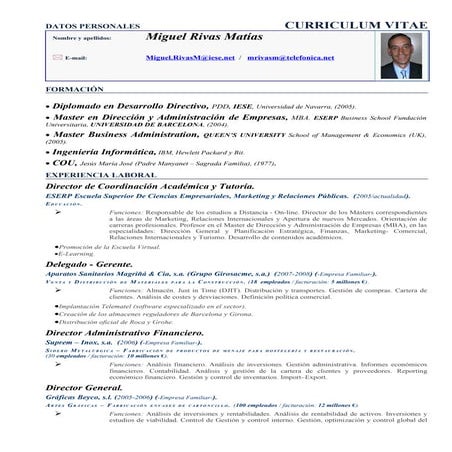 cv miguel rivas | PDF