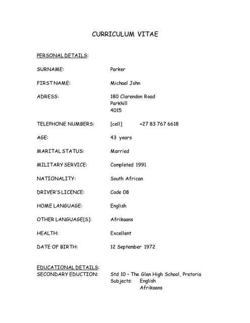 FRIKKIE cv updated | PDF