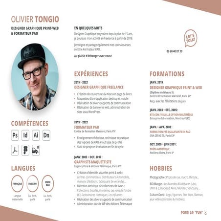 Olivier TONGIO | CV 2022 | Designer Graphique & Formateur PAO | PDF
