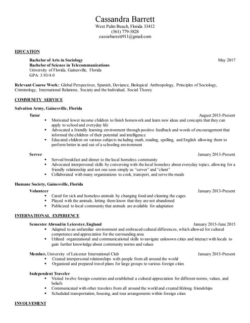 Courtney Marshall Resume 2017 | PDF