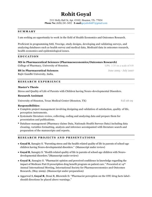 Curriculum Vitaeof Dr.Mohit Saxena | DOCX