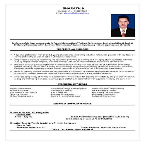 CV_ Sharath N | PDF