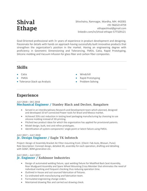 CV Mikael Josephson English | PDF