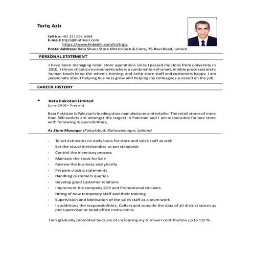 Cv tariq aziz | DOCX