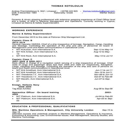 Cv thomas kotoloulis | PDF
