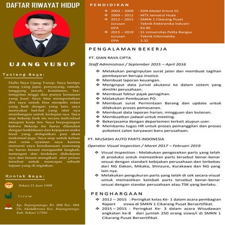 UJANG YUSUP - CV | PDF