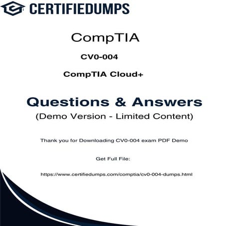 Start Your Cloud Career with the CompTIA CV0-004 Certification in 2025 | PDF