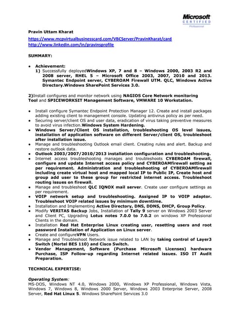 Sean White System Network Admin Resume | PDF | IT and Internet Support ...