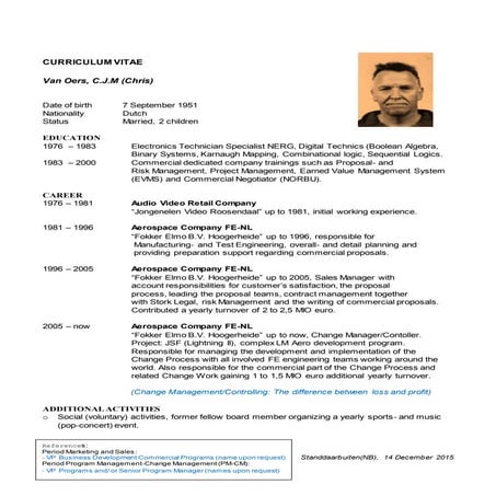 CV Chris van Oers | DOCX