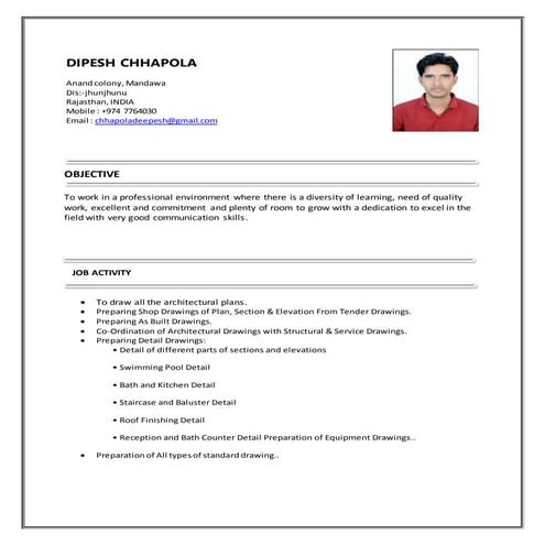 Draftsman Cv (1) | DOCX