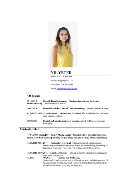 Maria Berglund Cv2012 | PDF