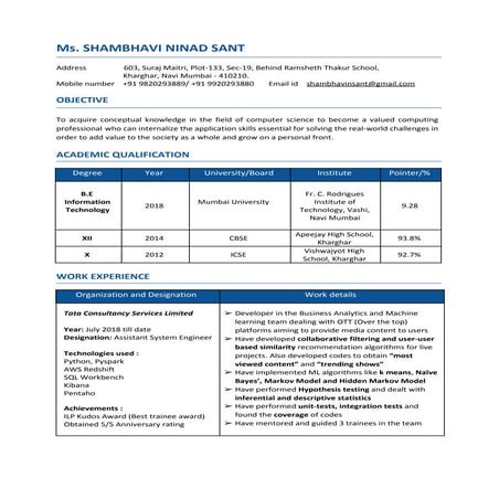 Cv template by kgp | PDF