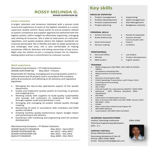 Cv 2016 rossy | PDF