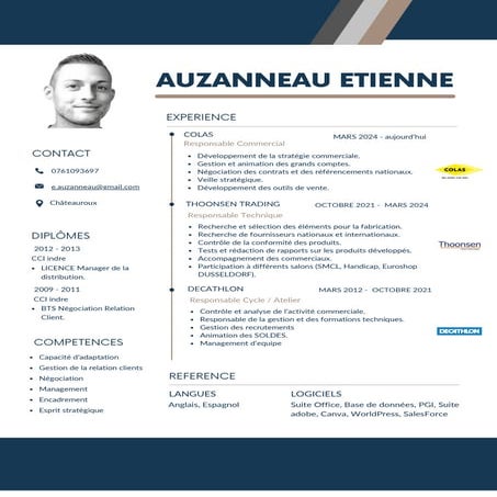 CV 2025 AUZANNEAU Etienne Responsable Commercial | PDF