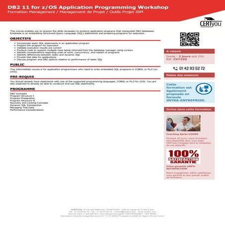 Cv722 g formation-db2-11-for-z-os-application-programming-workshop | PDF | Databases | Computer ...