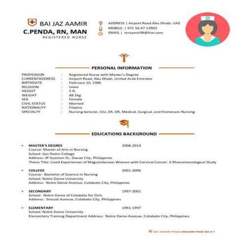 Advance Resume format 11 | PDF