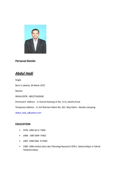 Curriculum Vitae | PDF