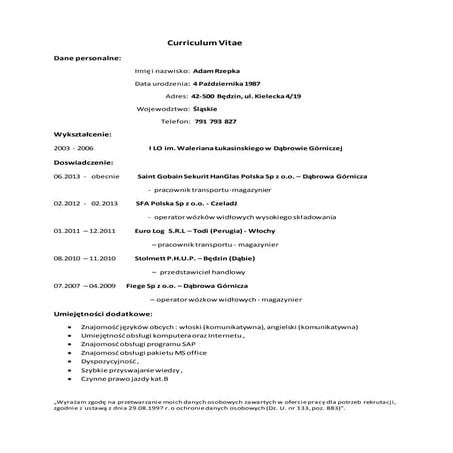Cv adam rzepka | DOCX