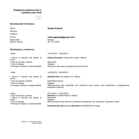 Cv aggiornatogbhrh | PDF